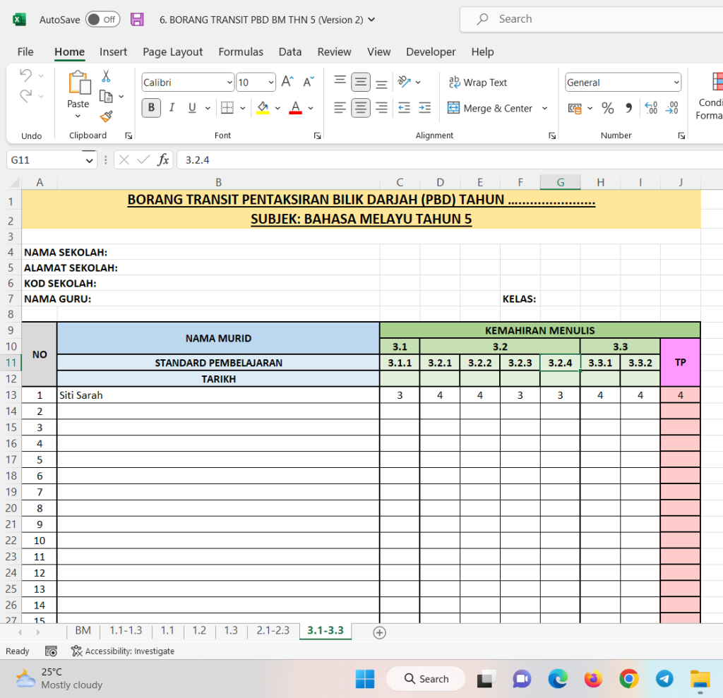 RPH Bahasa Melayu Tahun 5 2025/2026 - Version 2 (RPH PAK21) | Bahasa ...