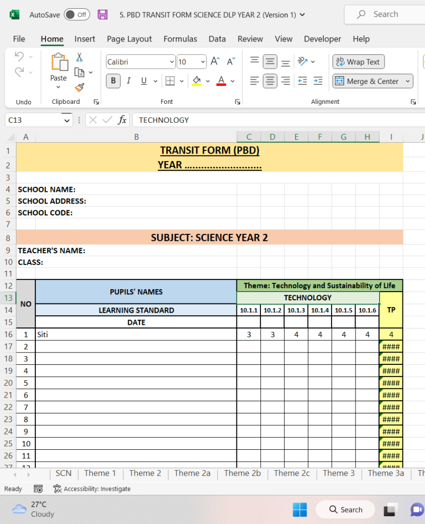 RPH Science DLP Year 2 2025/2026 - Version 1 (RPH TS25) | RPH Mengikut ...