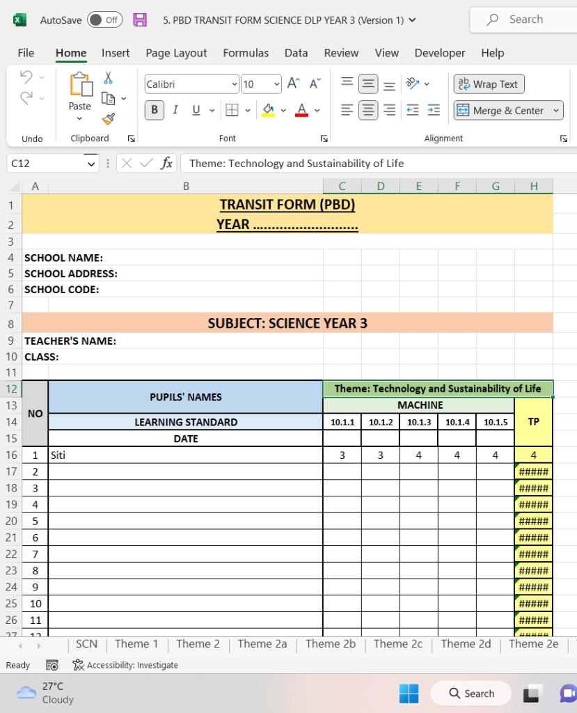 RPH Science DLP Year 3 2026 - Version 1 (RPH TS25) | RPH Mengikut ...