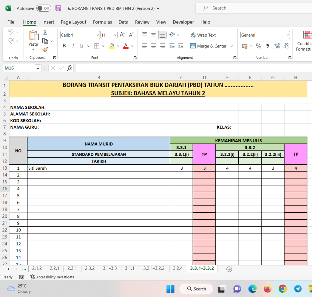 RPH Bahasa Melayu Tahun 2 2025/2026 - Version 1 (RPH TS25) | Bahasa ...