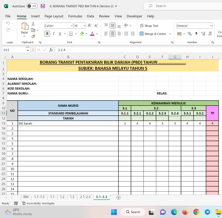 RPH Bahasa Melayu Tahun 6 2025/2026 - Version 2 (RPH PAK21) | Bahasa ...