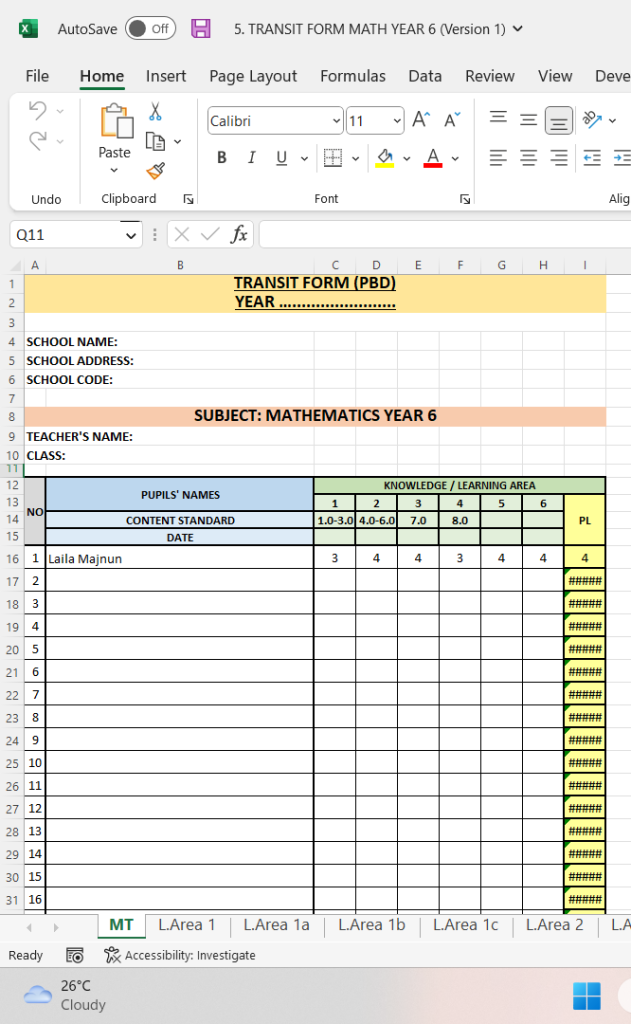 RPH Mathematics DLP Year 6 2025/2026 - Version 3 (RPH 3E) | Mathematics ...