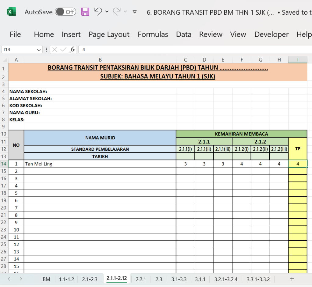 RPH Bahasa Melayu Tahun 1 2025/2026 (SJK) - Version 1 (RPH TS25) | RPH ...
