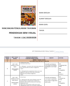 RPH Pendidikan Seni Visual Tahun 1 2025/2026 - Version 1 (RPH TS25)