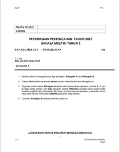 UPSA - Bahasa Melayu Tahun 2 2025/2026 (Set 1) | Soalan BM Tahun 2, UPSA BM RPH Rozayus Academy