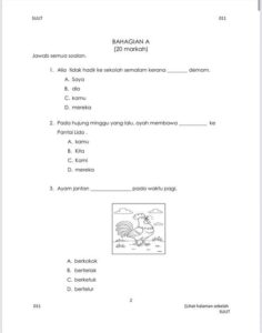 UPSA - Bahasa Melayu Tahun 2 2025/2026 (Set 1) | Soalan BM Tahun 2, UPSA BM RPH Rozayus Academy
