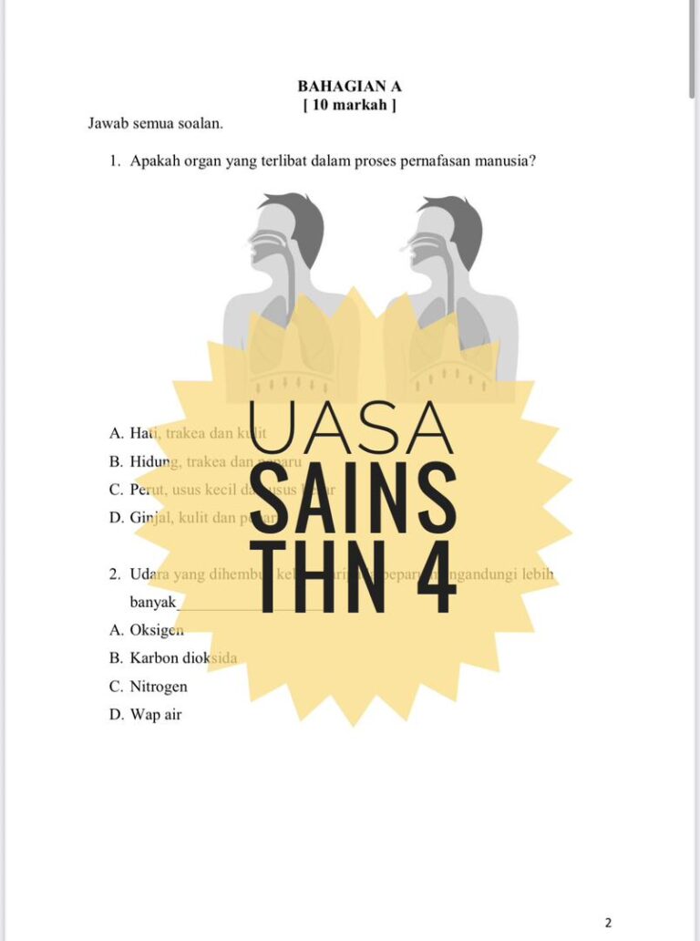 UASA - Sains Tahun 4 2025/2026 (Set 1B - JSU) | Koleksi Soalan, Soalan Sains Tahun 4, UASA SN ...