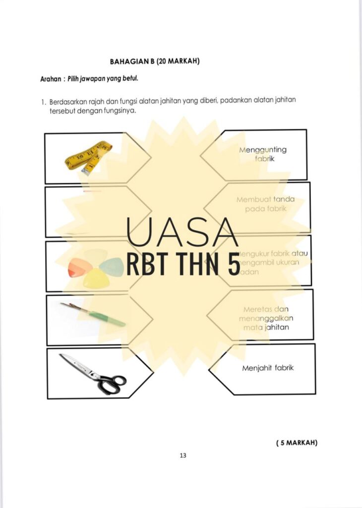 UASA - RBT Tahun 5 2025/2026 (Set 1A- JSU) | Koleksi Soalan, Soalan RBT ...