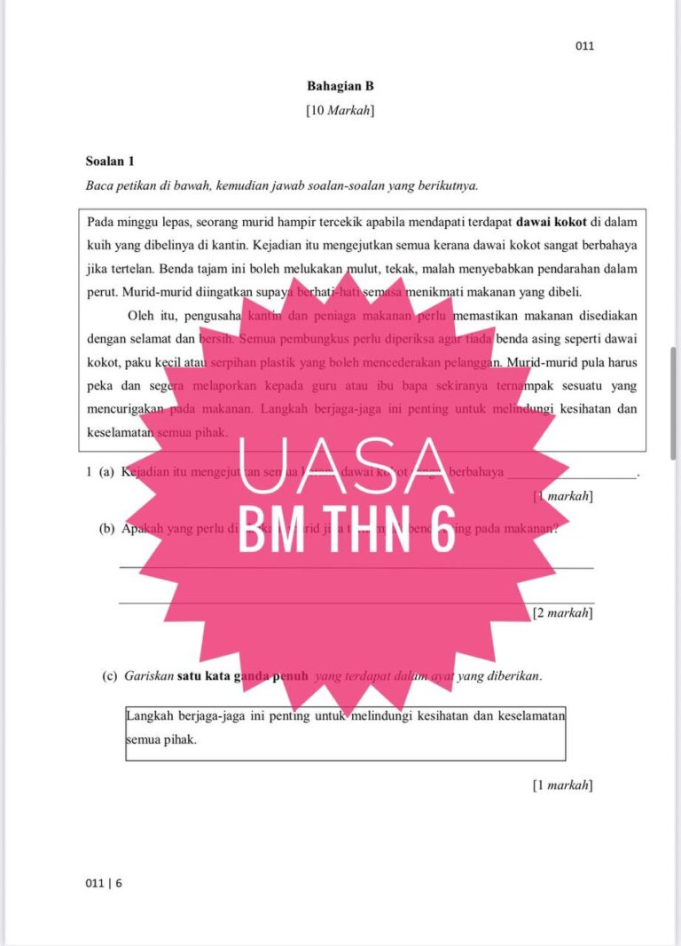 UASA - Bahasa Melayu Tahun 6 2025/2026 (Set 2B- JSU) | Koleksi Soalan ...