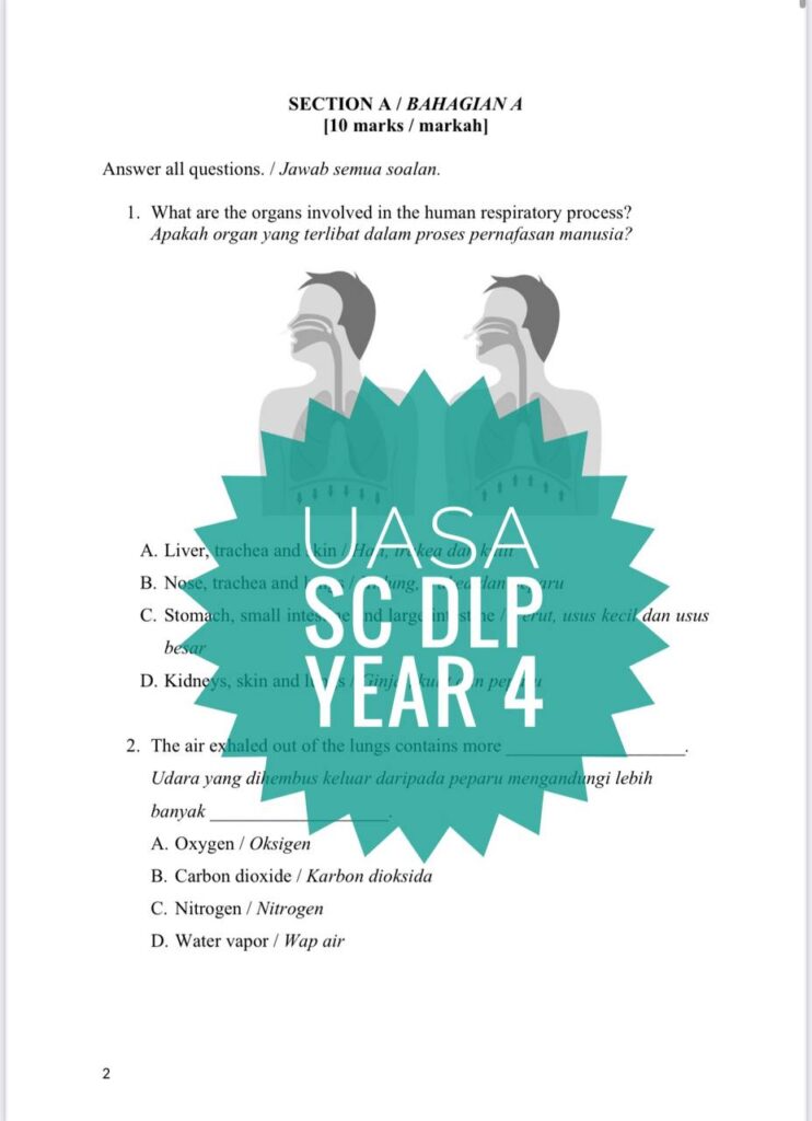 UASA - SCIENCE DLP YEAR 4 2025/2026 (Set 1B) | Soalan Science Tahun 4 ...