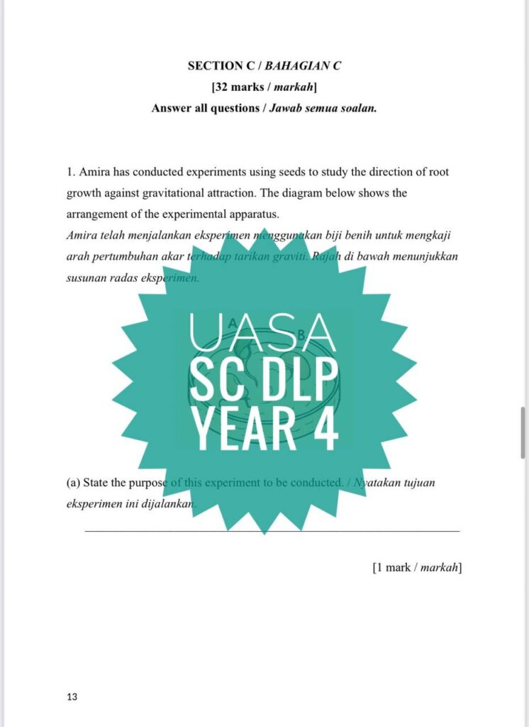 UASA - SCIENCE DLP YEAR 4 2025/2026 (Set 1B) | Soalan Science Tahun 4 ...